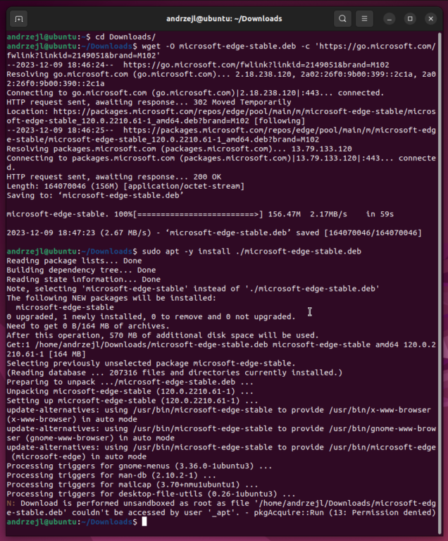 Installing Microsoft Edge browser in Debian / Ubuntu. – Andrzej Langowski